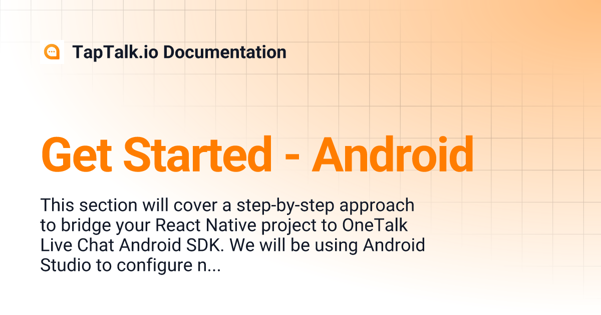 Get Started - Android | TapTalk.io Documentation