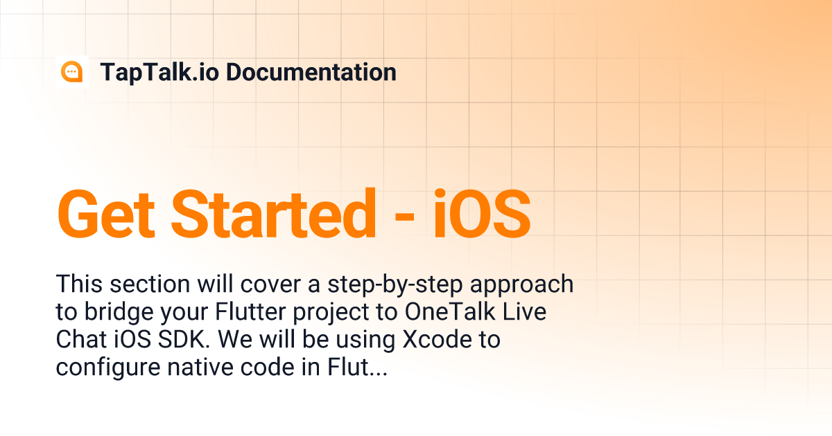 Get Started - iOS | TapTalk.io Documentation